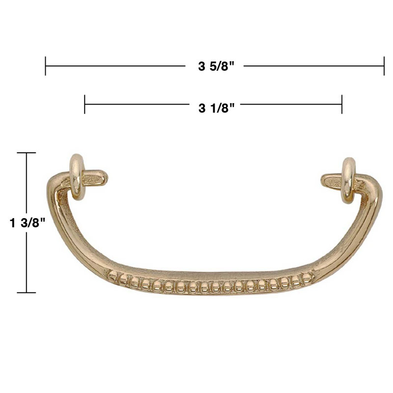 The Renovators Supply Inc. Cabinet Bright Solid Brass Dimpled Ring Pull | Wayfair